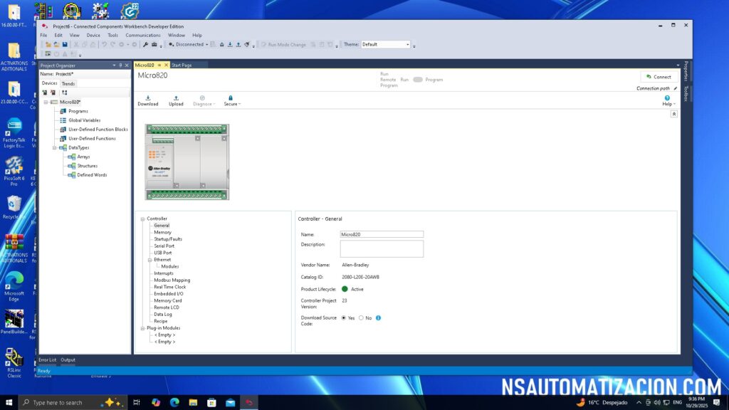 CONNECTED COMPONENTS WORKBENCH DEVELOPER – AUTOMATIZACION Y CONTROL