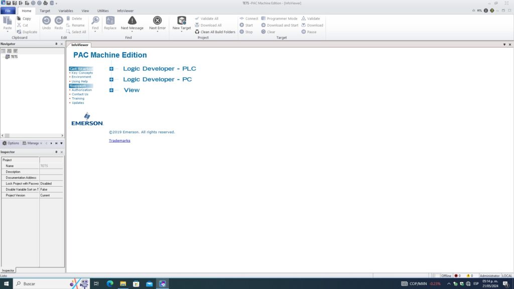 PAC MACHINE EDITION V9.8 – AUTOMATIZACION Y CONTROL