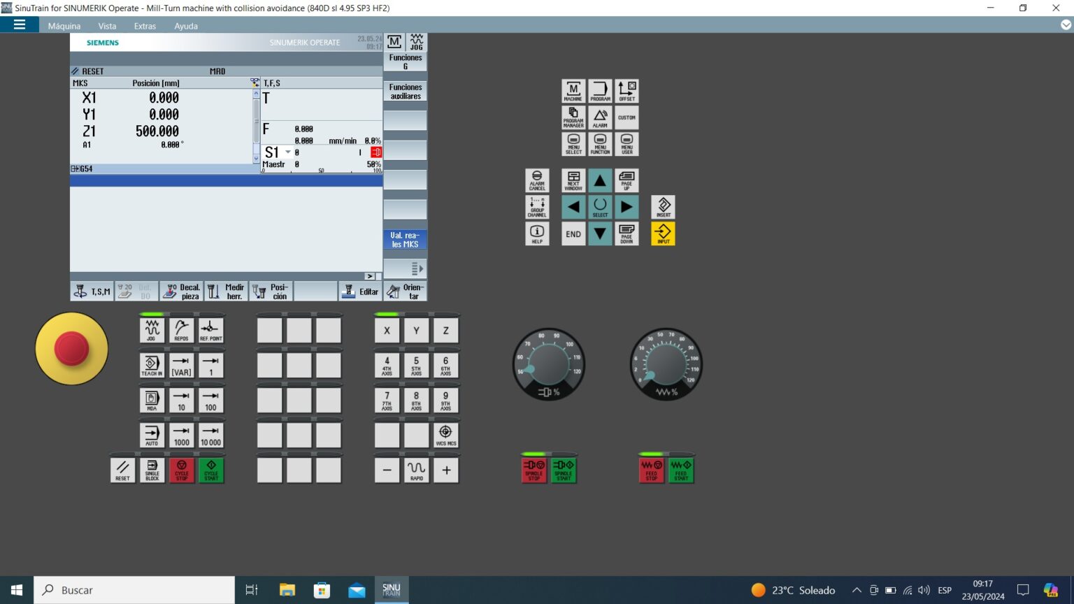 SINUTRAIN SINUMERIK OPERATE V4.95 – AUTOMATIZACION Y CONTROL