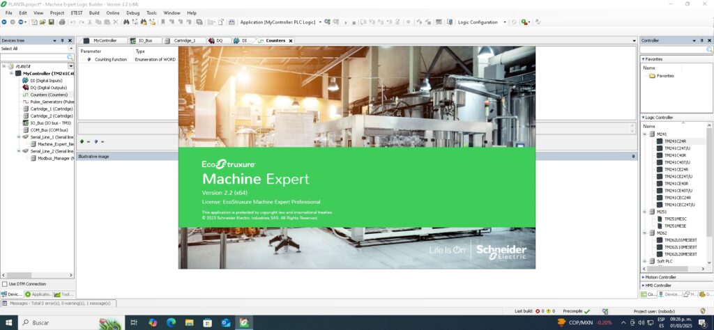 ECOSTRUXURE MACHINE EXPERT V2.2 – AUTOMATIZACION Y CONTROL